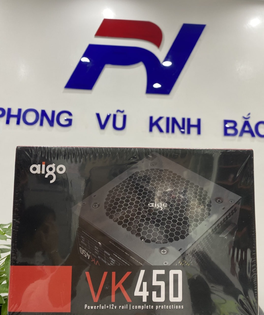 NGUỒN MÁY TÍNH AIGO VK450 - 450W ( MÀU ĐEN ) - PHONG VŨ KINH BẮC