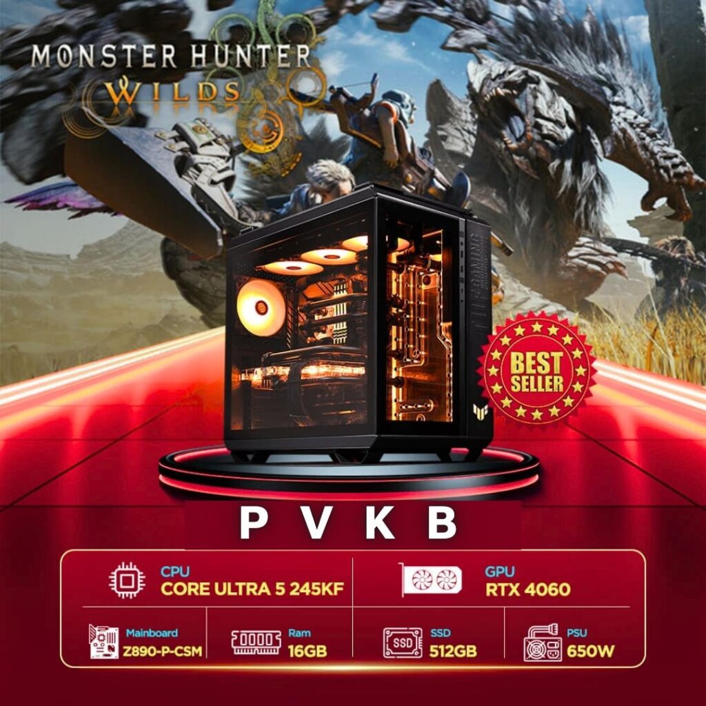 Máy tính PCPVKB A010 x Asus Monster Hunter Wilds - Core Ultra 5 245KF ...